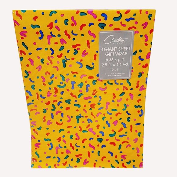 Party Supplies | 2 Vtg Carlton Cards Usa Made Multi Color Confetti All ...